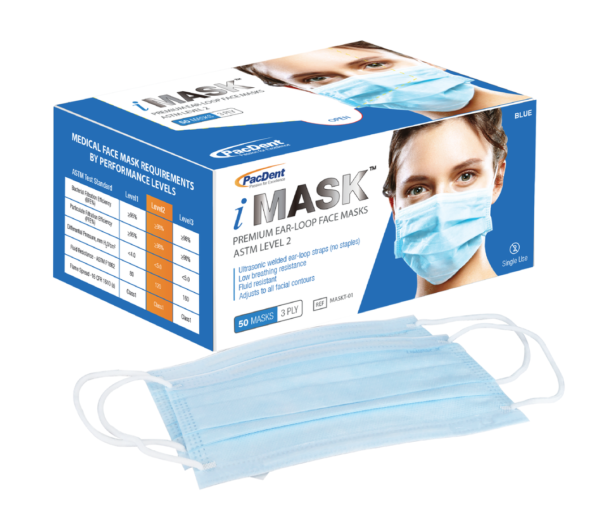 iMask™ ASTM Level 2 Premium Earloop Face Masks